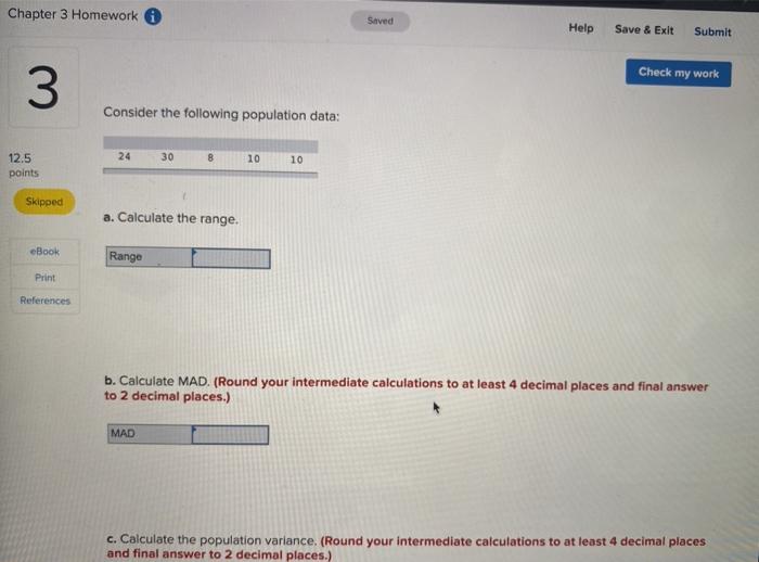 Solved Chapter 3 Homework Saved Help Save & Exit Submit | Chegg.com