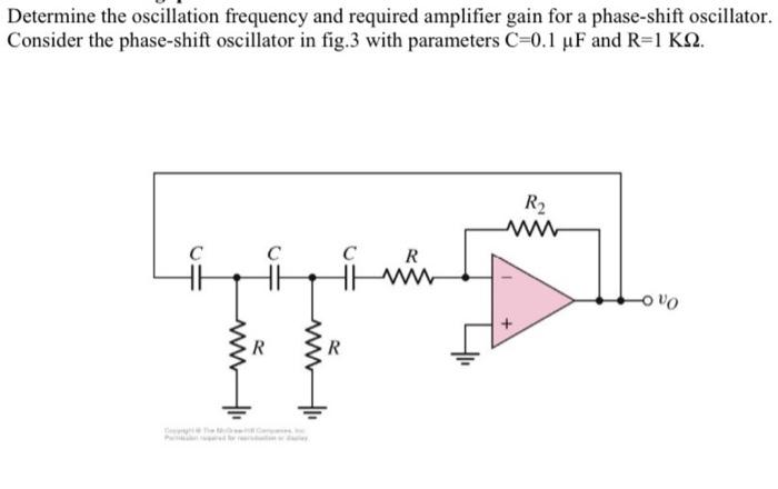 Solved Determine the oscillation frequency and required | Chegg.com