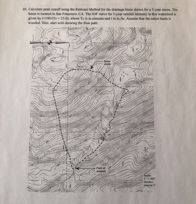 10. Calculate peak runoff using the Rational Method | Chegg.com