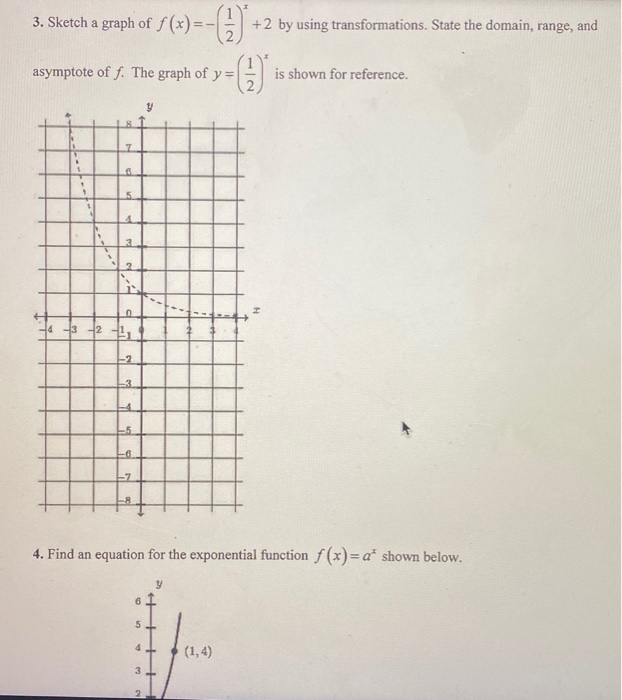 Solved 3. Sketch a graph of f(x)=- 2 +2 by using | Chegg.com