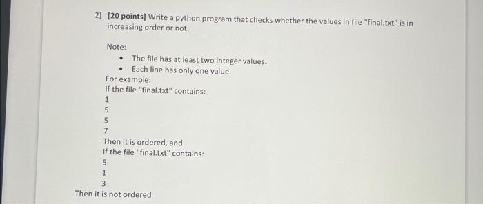 Solved 2) [ 20 points] Write a python program that checks | Chegg.com