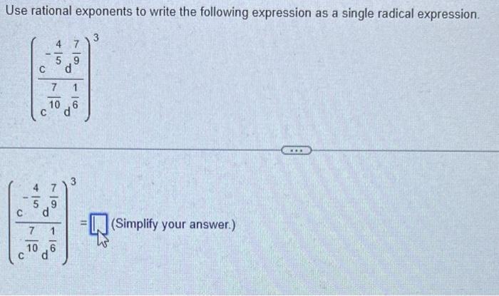 Solved Use rational exponents to write the following | Chegg.com