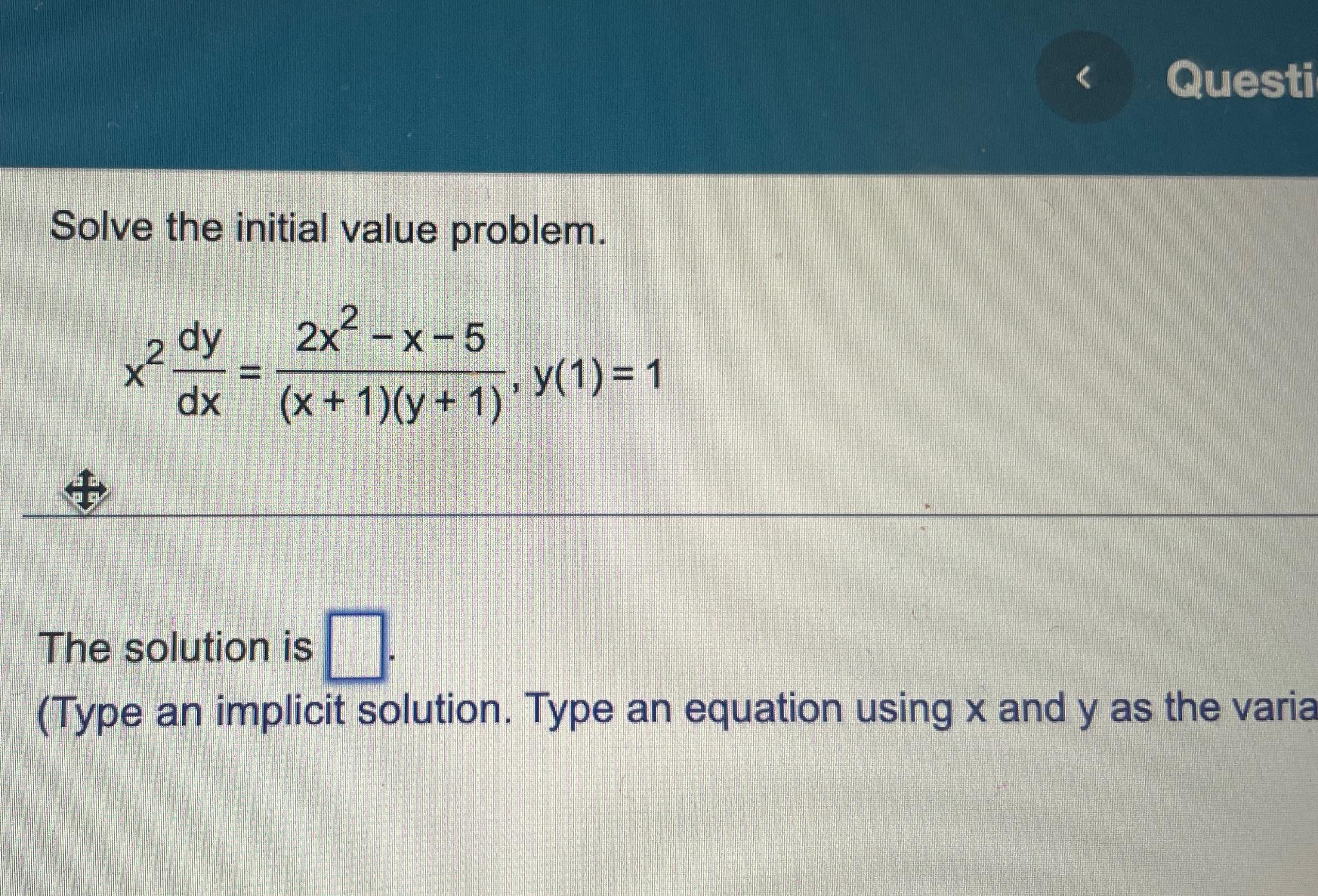 Solved Solve the initial value | Chegg.com