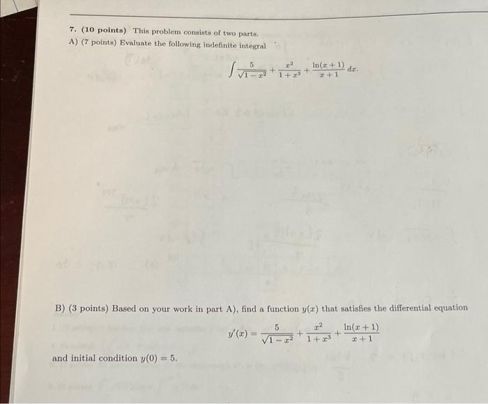 Solved 1. (10 points) Several statements about the definite | Chegg.com