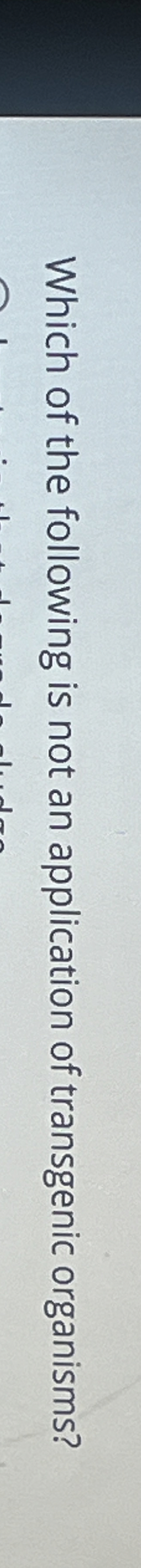 Solved Which of the following is not an application of | Chegg.com
