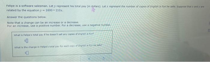 Solved Felipe is a software salesman. Let y represent his | Chegg.com