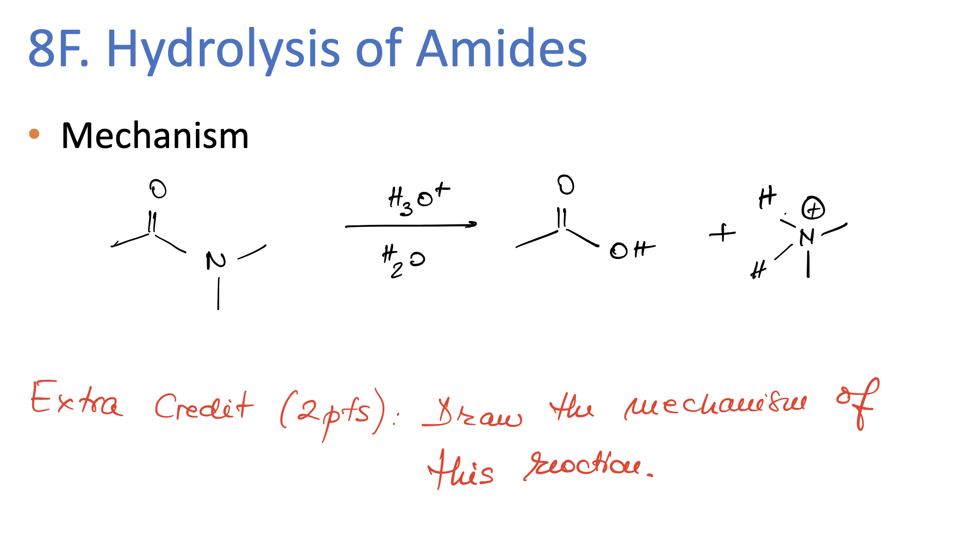 Solved 8F. ﻿Hydrolysis of AmidesMechanismDraw the mechanism | Chegg.com