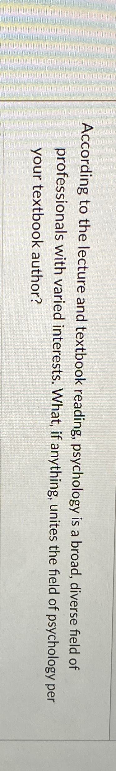 Solved According to the lecture and textbook reading, | Chegg.com