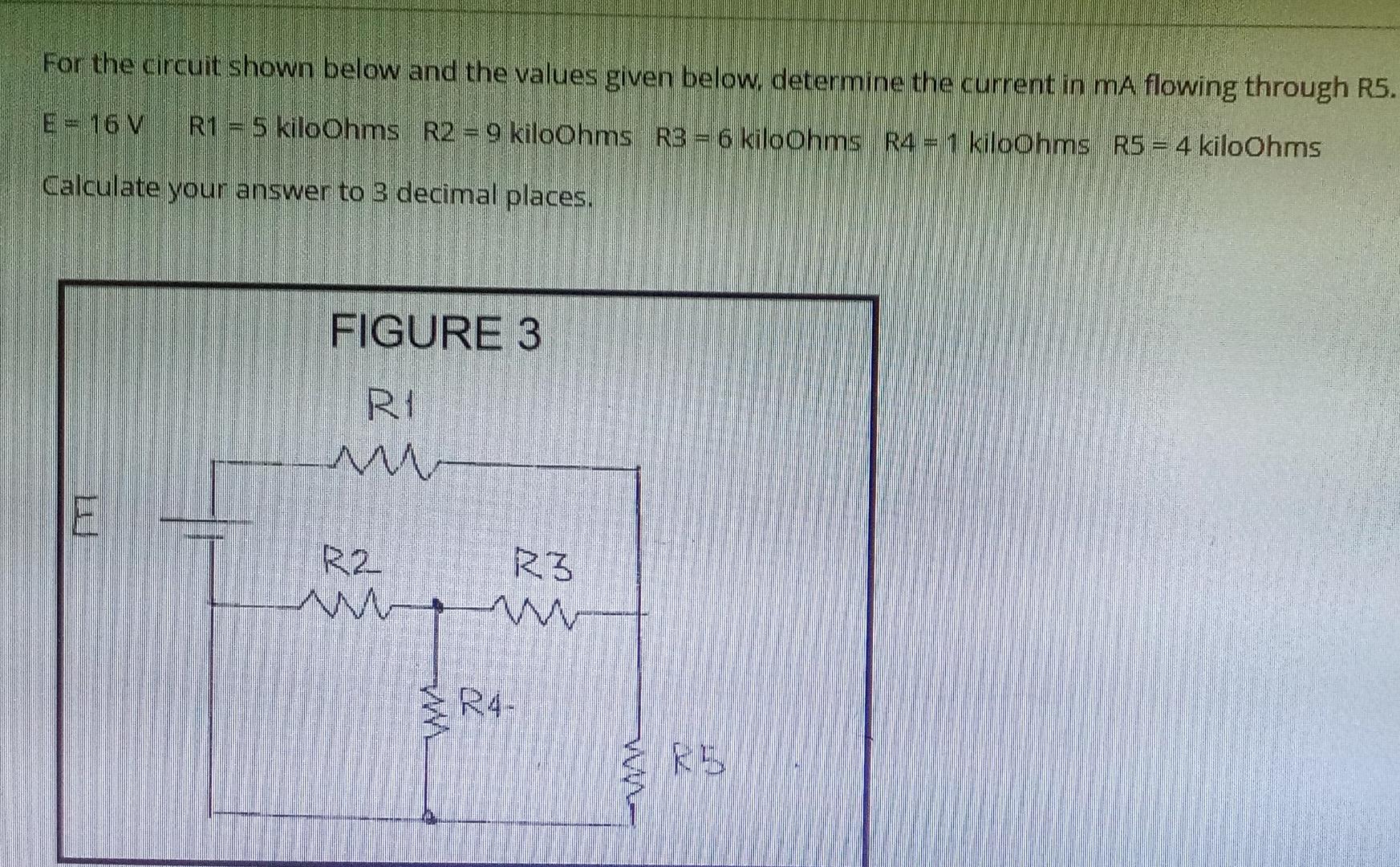 Solved For the circuit shown below and the values given | Chegg.com