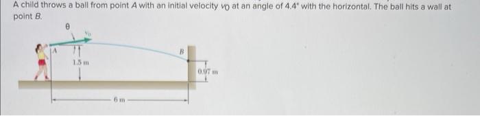 Solved A child throws a ball from point A with an initial | Chegg.com