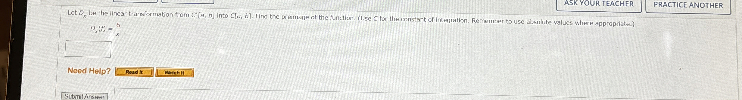Solved ASK YOUR TEACHERPRACTICE ANOTHERLet Dx ﻿be the linear | Chegg.com