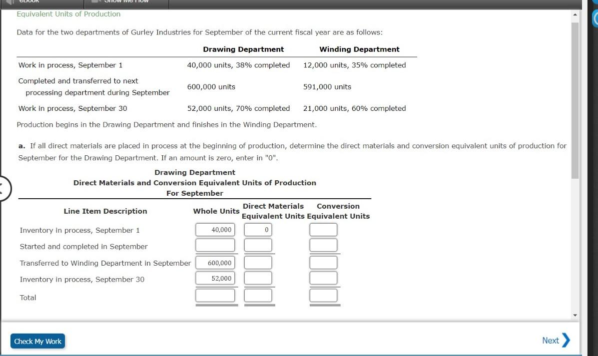 Solved Cost per Equivalent Unit production, and conversion | Chegg.com