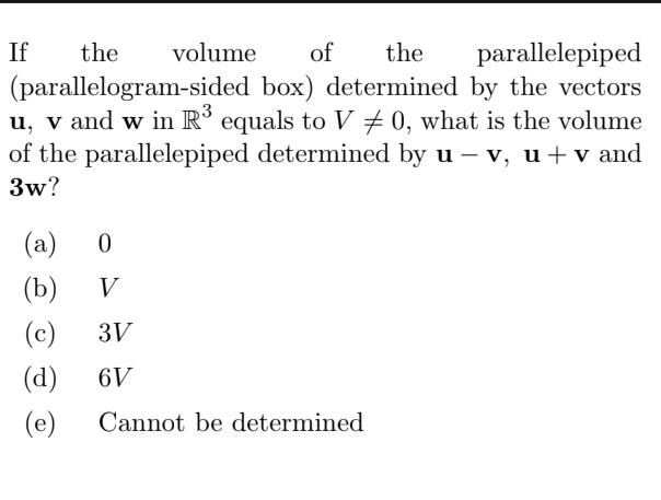 Solved If the volume of the parallelepiped | Chegg.com