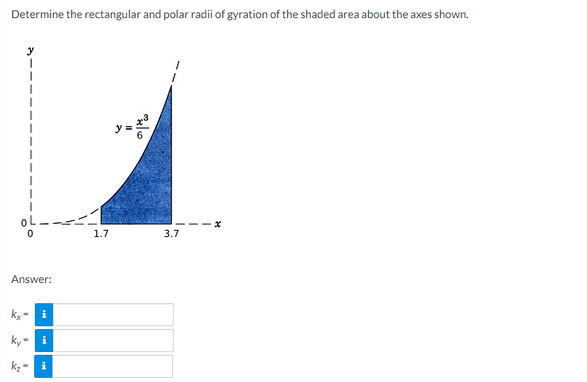 Solved Determine the rectangular and polar radii of gyration | Chegg.com