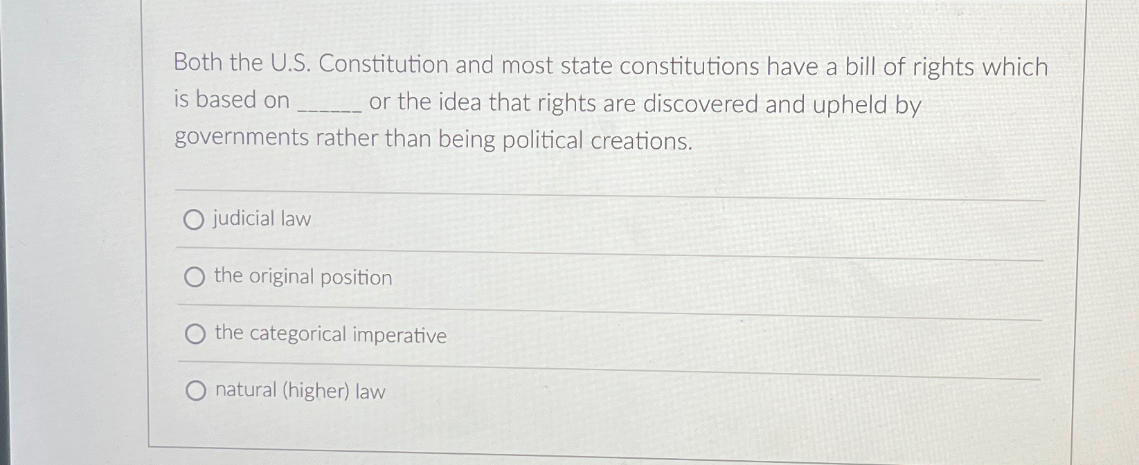 Solved Both the U.S. ﻿Constitution and most state | Chegg.com