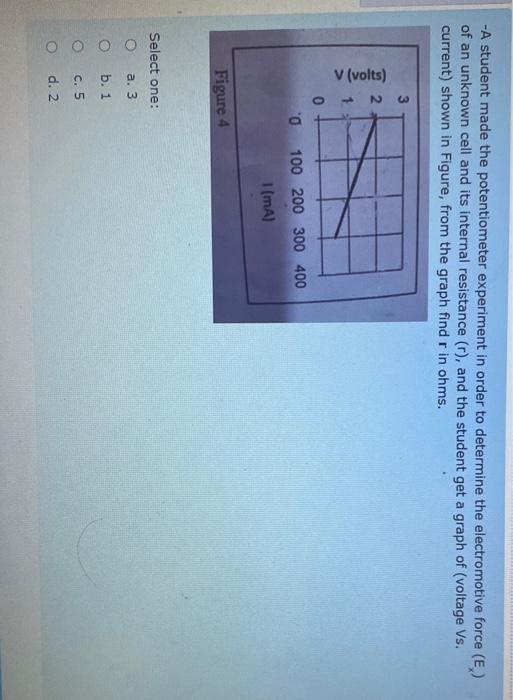Solved -A student made the potentiometer experiment in order | Chegg.com