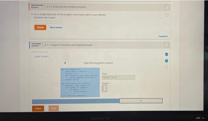 Solved PARTICIPATION ACTIVITY 6.7 2 Analyzing the numbers | Chegg.com