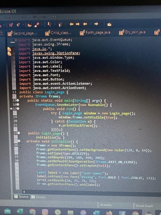 Solved can anyone help me with the code of login of java | Chegg.com