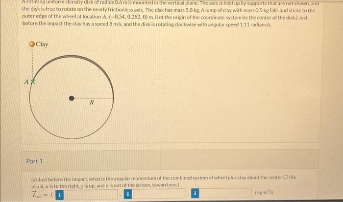 Solved A rotating uniform-density disk of radius 0.6 m is | Chegg.com