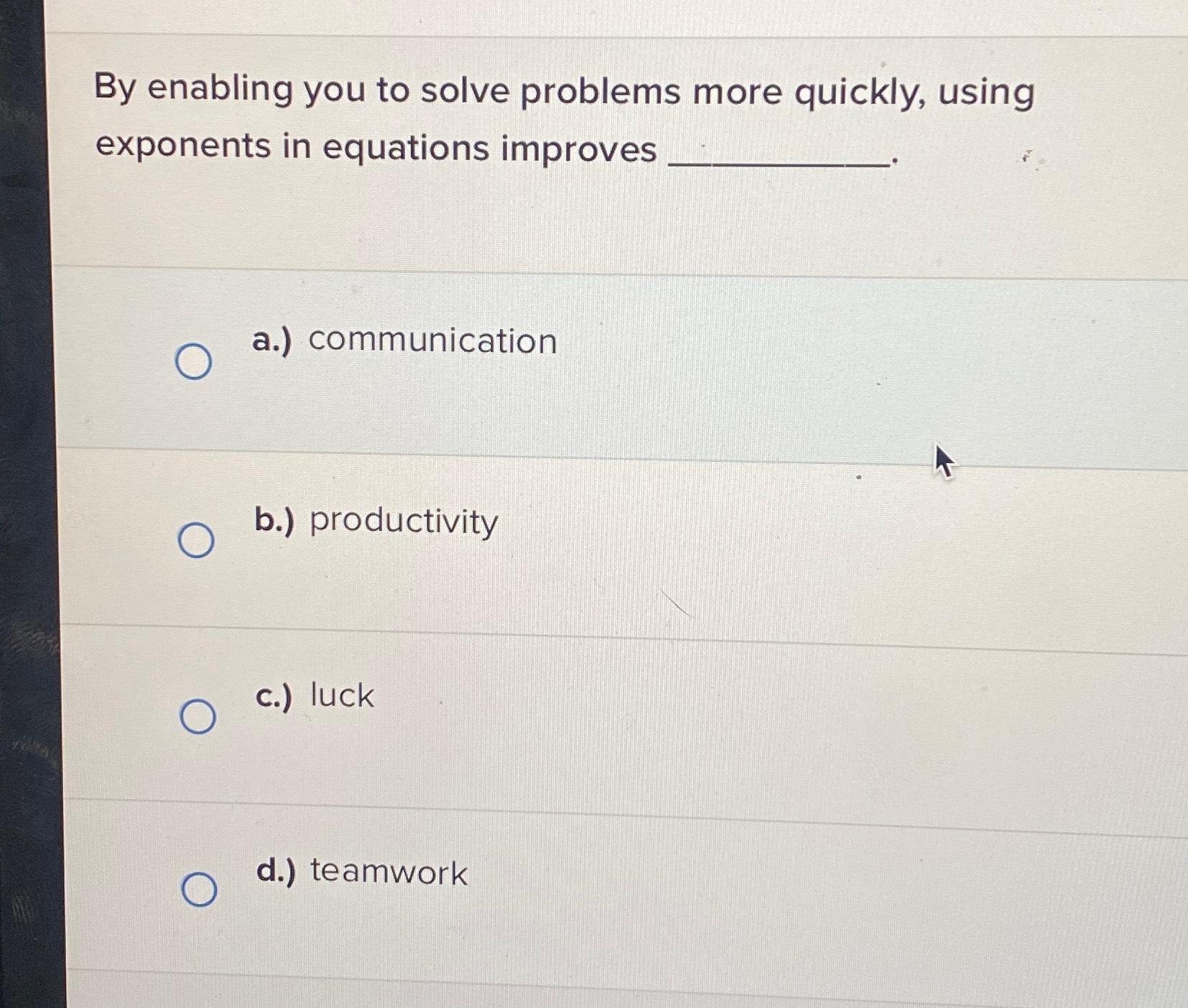 Solved By enabling you to solve problems more quickly, using | Chegg.com
