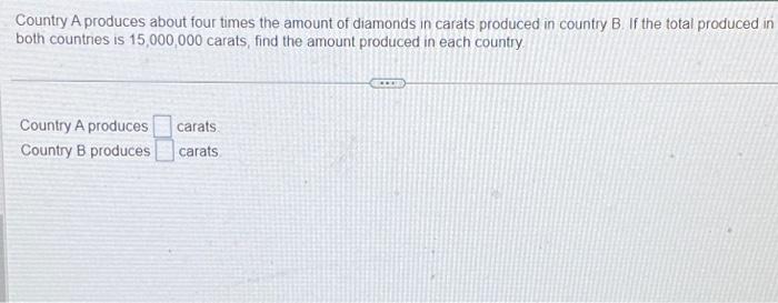 Solved Country A produces about four times the amount of | Chegg.com