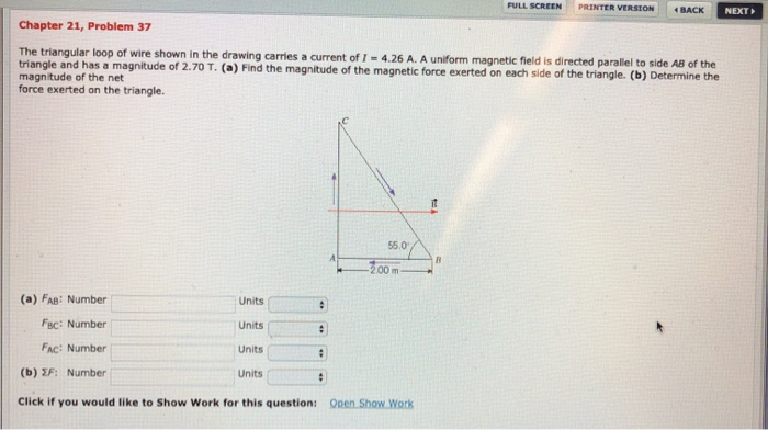 Solved FULL SCREEN PRINTER VERSION BACK NEXT Chapter 21, | Chegg.com