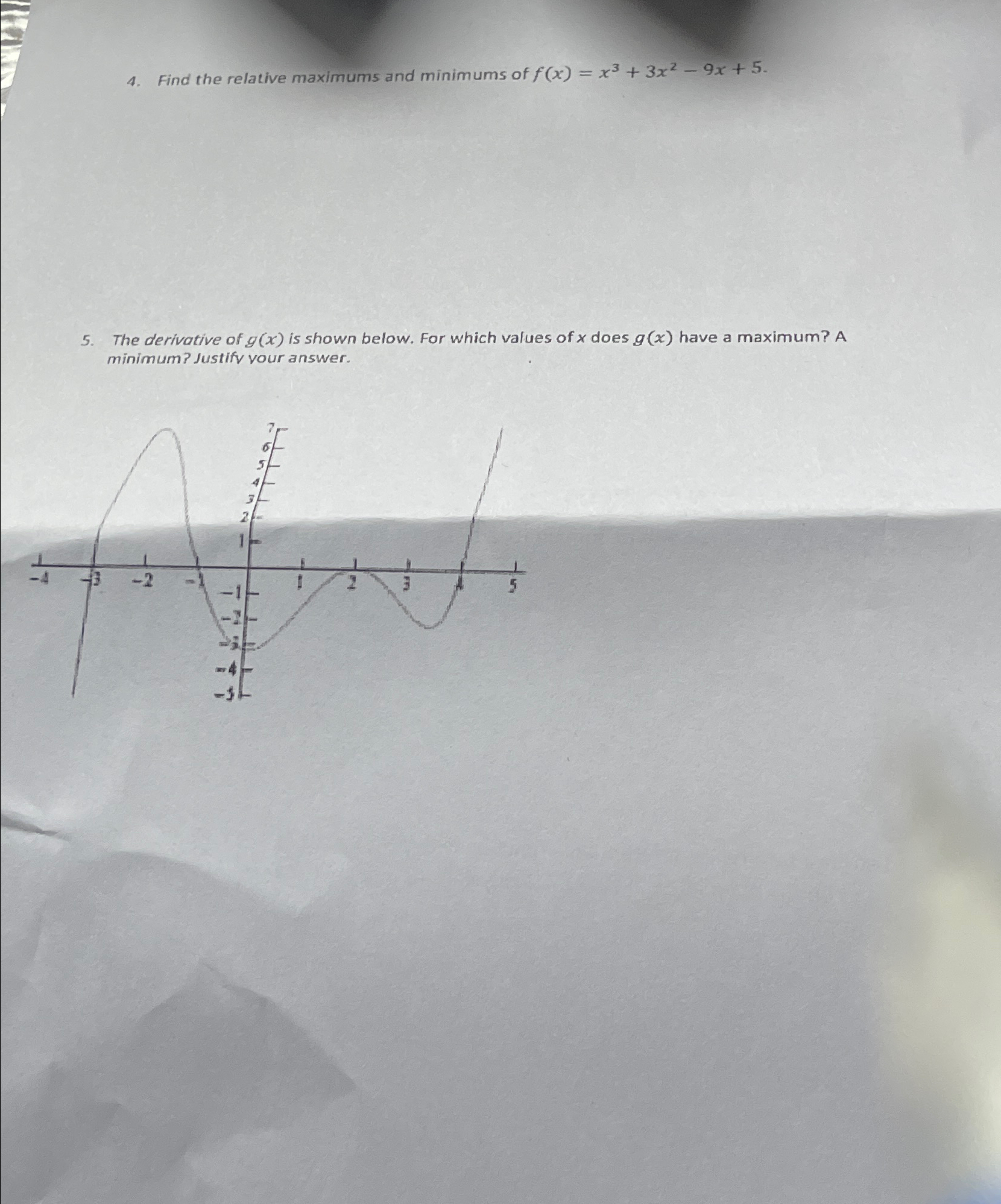 Solved Find the relative maximums and minimums of | Chegg.com