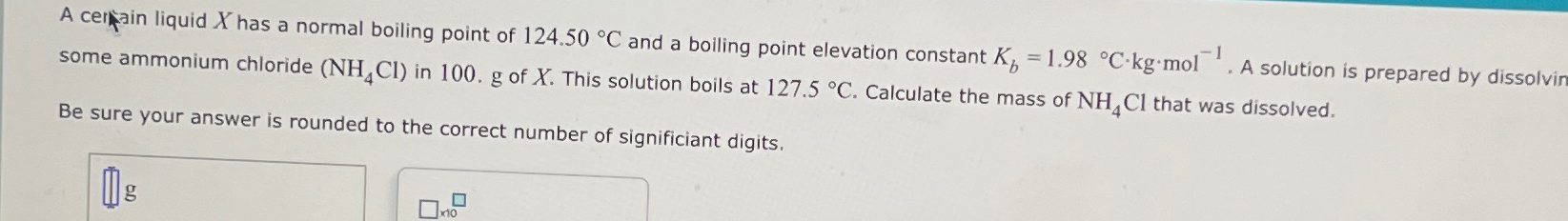 Solved A cer fain liquid x ﻿has a normal boiling point of | Chegg.com