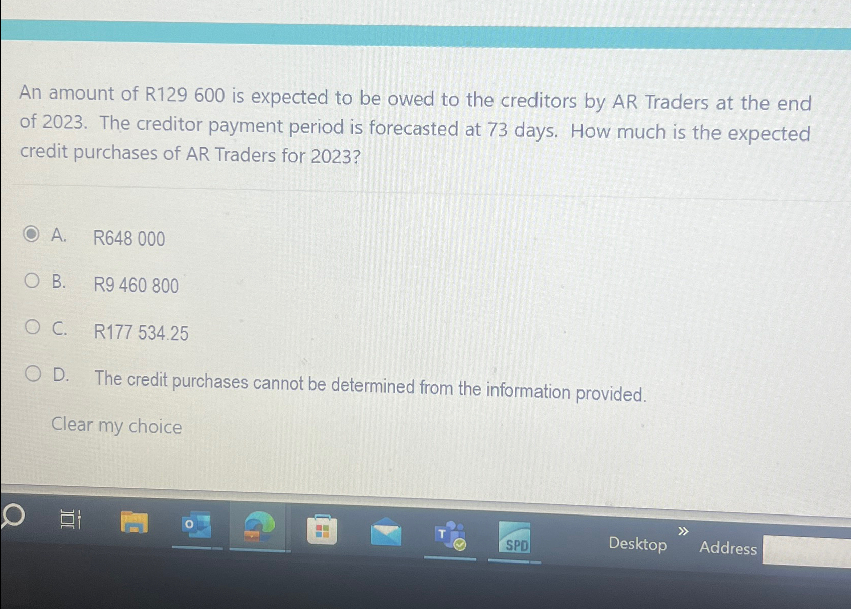 Solved An amount of R129 600 ﻿is expected to be owed to the | Chegg.com