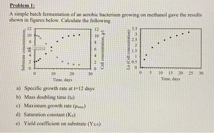 Solved A simple batch fermentation of an aerobic bacterium | Chegg.com