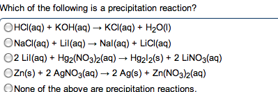 Solved Which of the following is a gas-evolution reaction? | Chegg.com