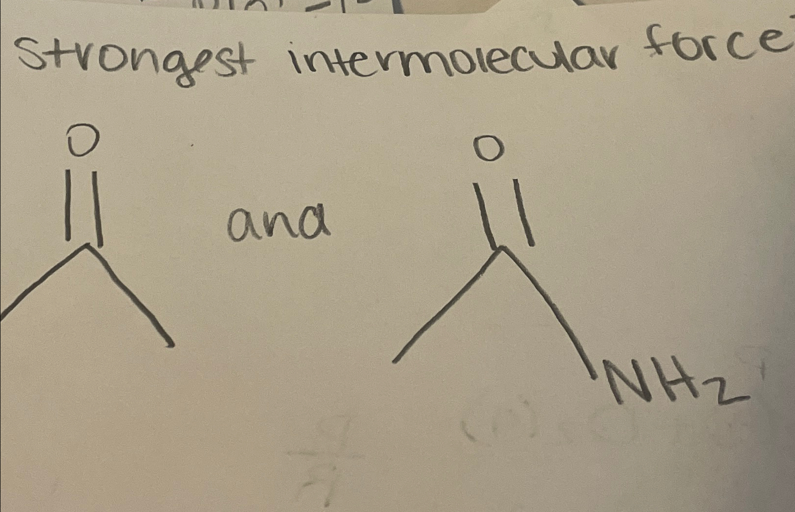 Solved Strongest Intermolecular Force And