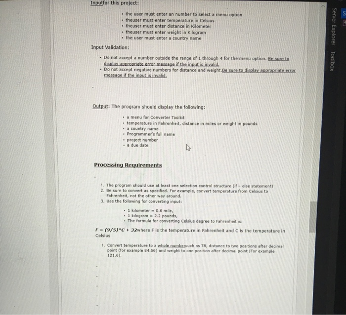 Solved Project Description There are two main systems for | Chegg.com