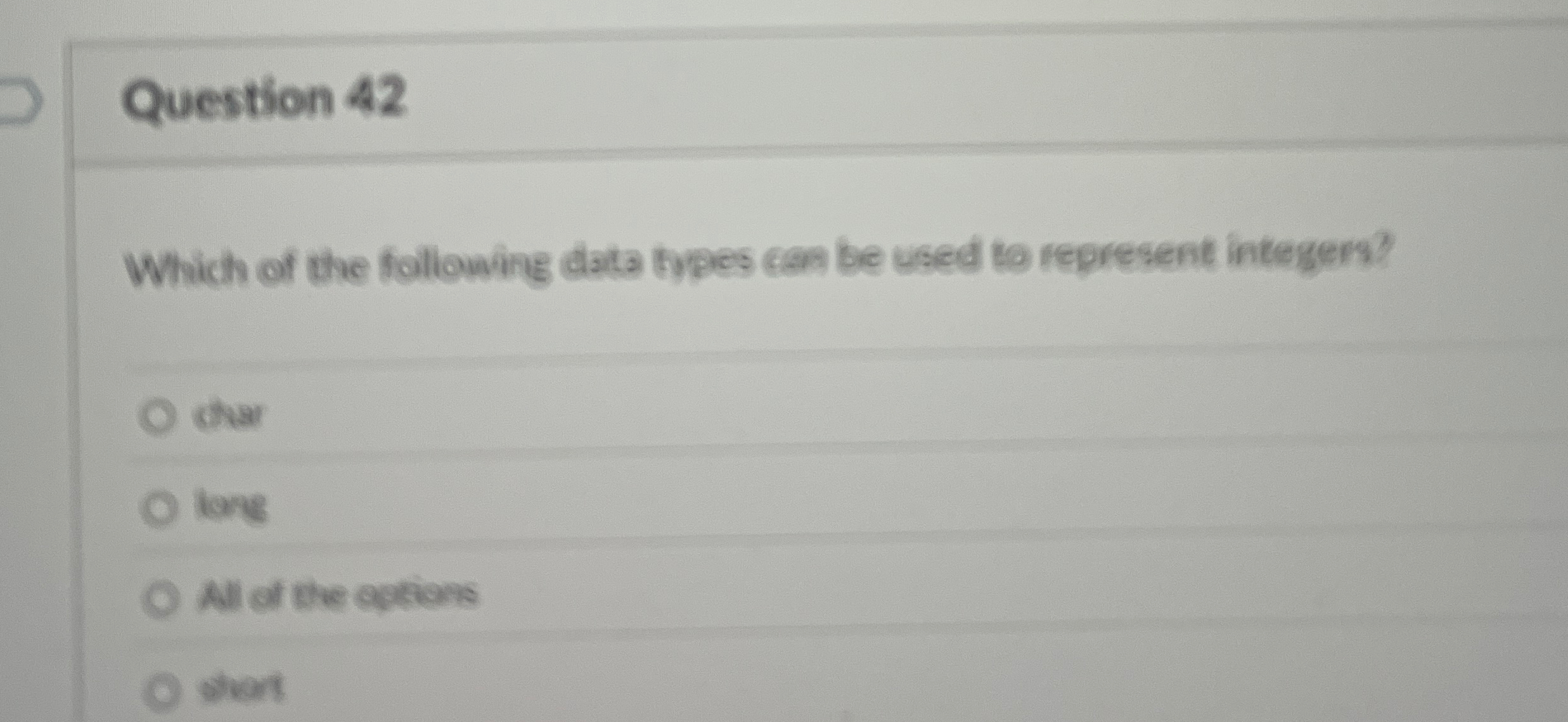 Solved Question 42Which of the following data types can be | Chegg.com