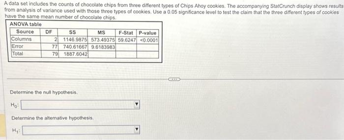 Solved A data set includes the counts of chocolate chips | Chegg.com