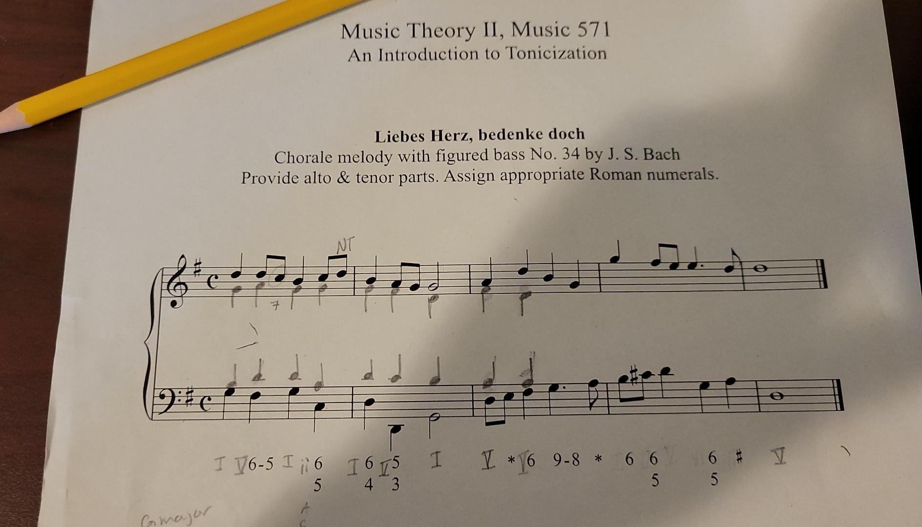 Solved Music Theory II, Music 571 An Introduction to | Chegg.com