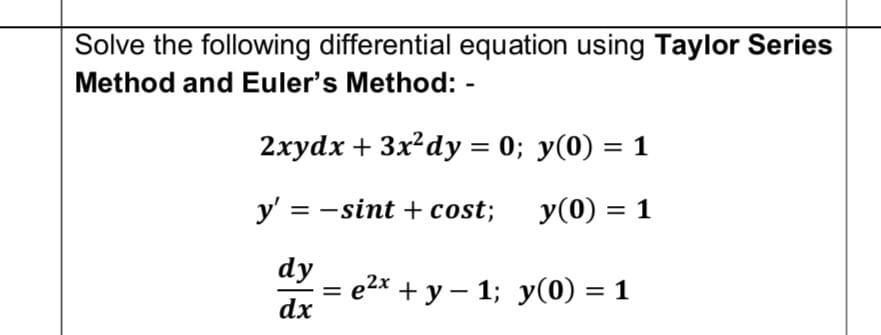 Solved Solve the following differential equation using | Chegg.com