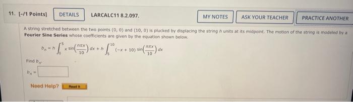 Solved A string stretched between the two points (0,0) and | Chegg.com
