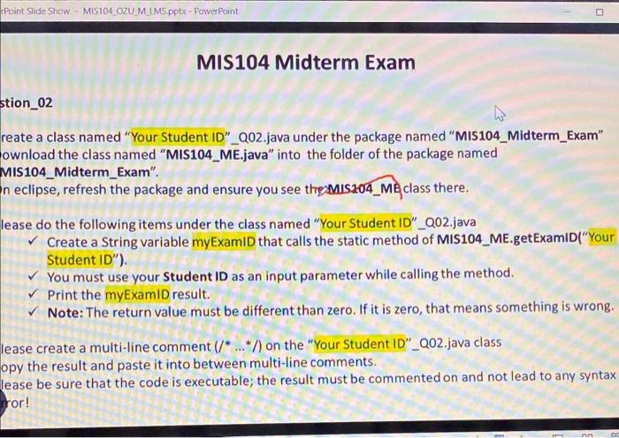 Solved 'eate a class named "Your Student ID"_Q02.java under | Chegg.com