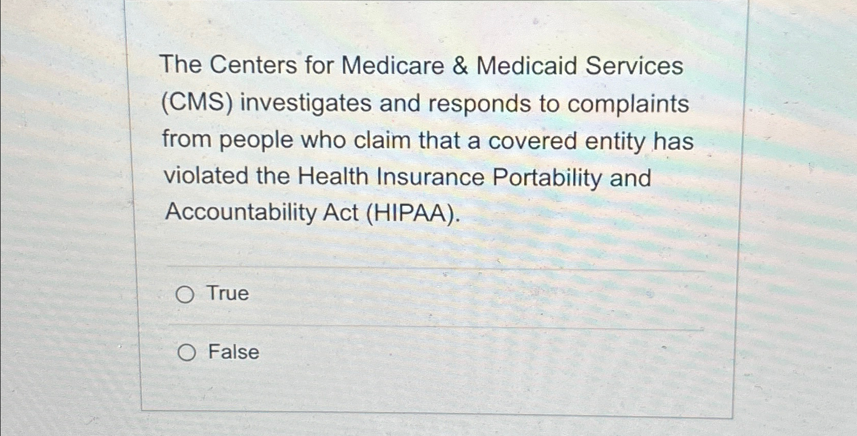 Solved The Centers for Medicare & Medicaid Services (CMS) | Chegg.com