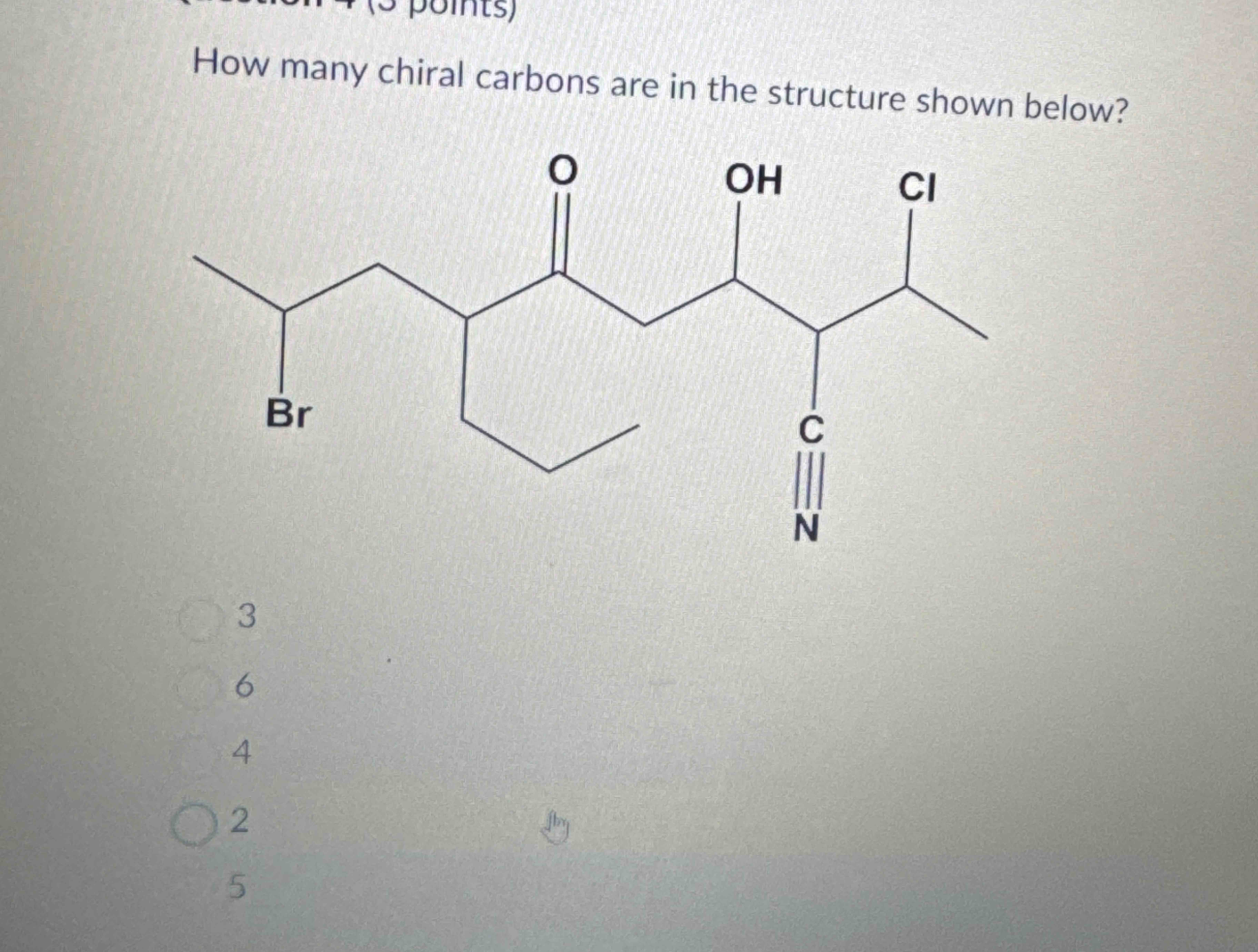 How many chiral carbons are in the structure shown | Chegg.com