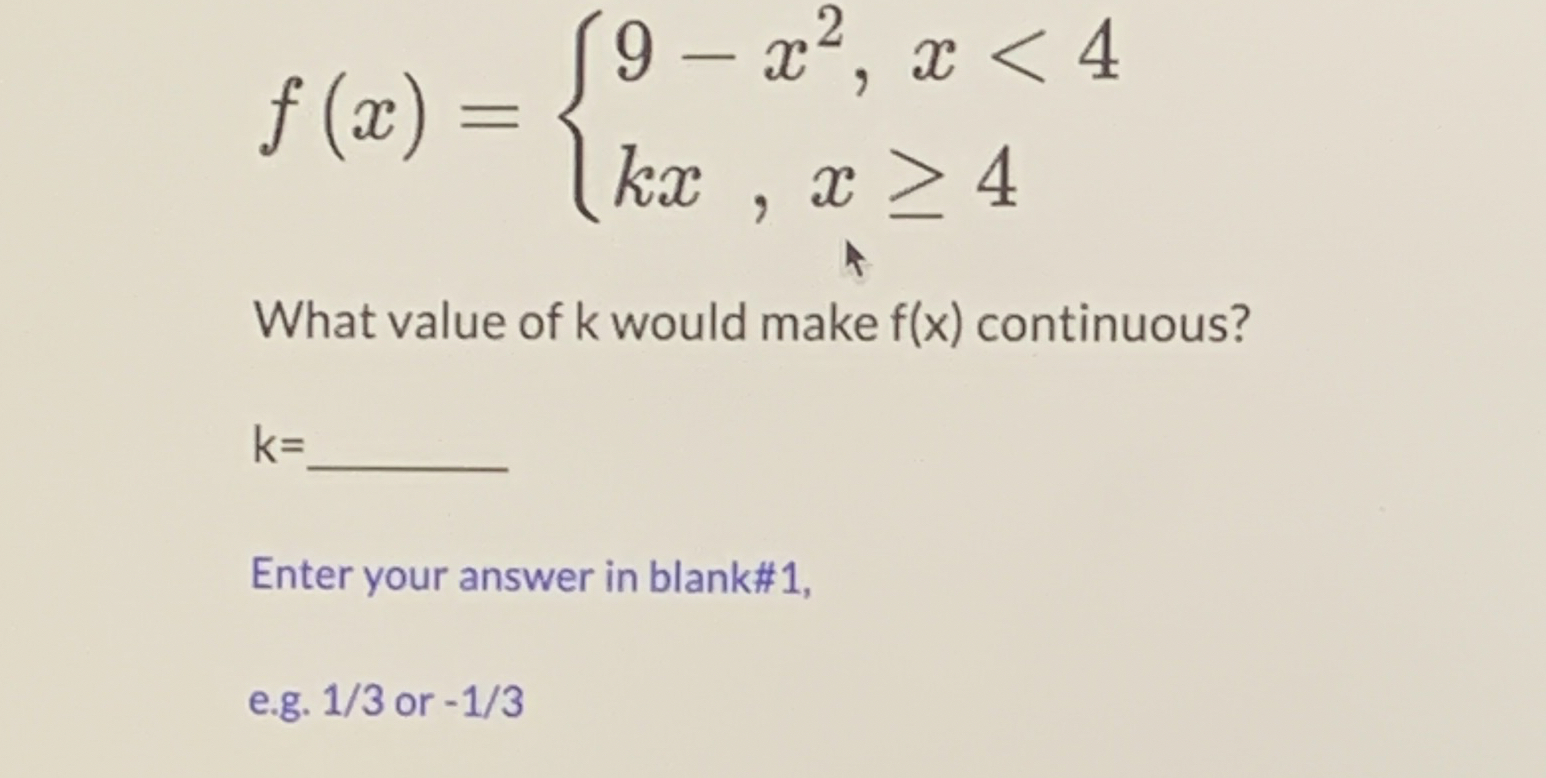 Solved f(x)={9-x2,x
