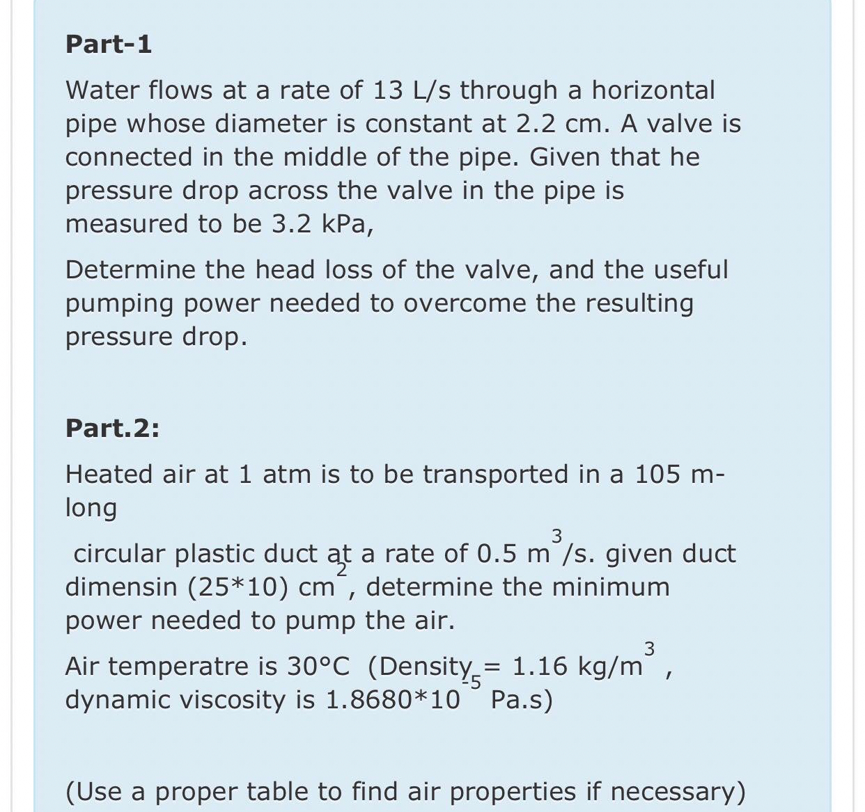 Solved Part-1Water flows at a rate of 13Ls ﻿through a | Chegg.com