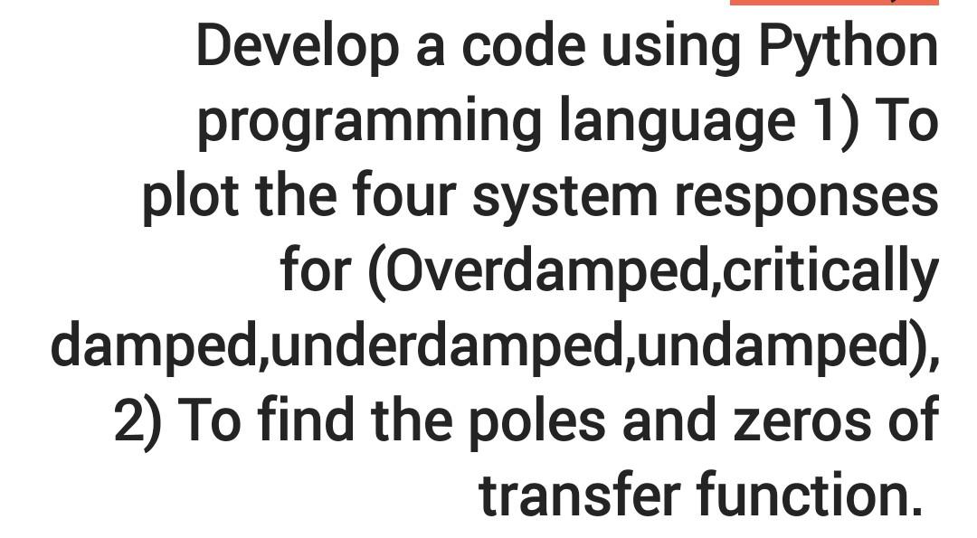 Solved Develop A Code Using Python Programming Language 1