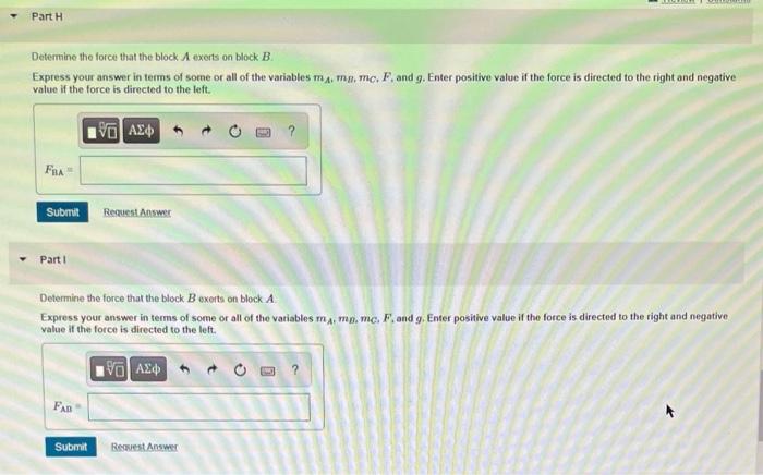 Solved Three blocks on a frictionless horizontal surface are | Chegg.com