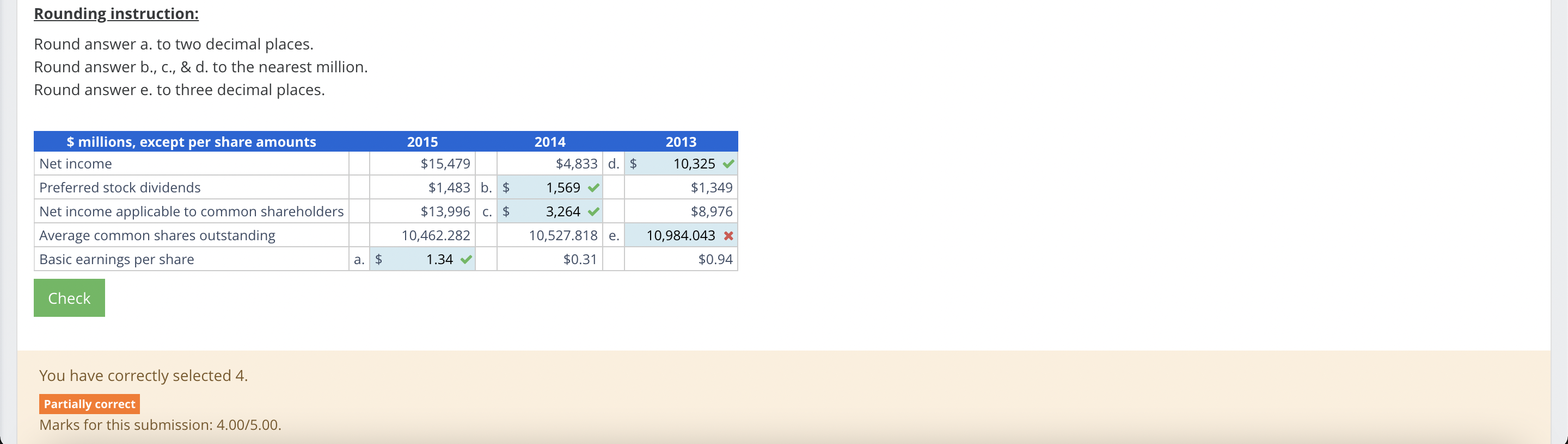 Solved Rounding instruction:Round answer a. ﻿to two decimal | Chegg.com
