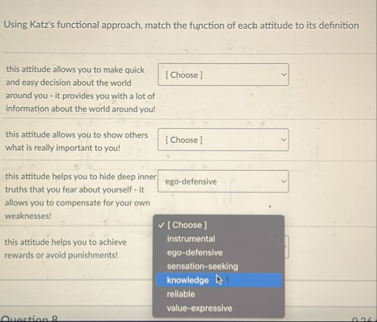 Solved Using Katz's functional approach, match the function | Chegg.com