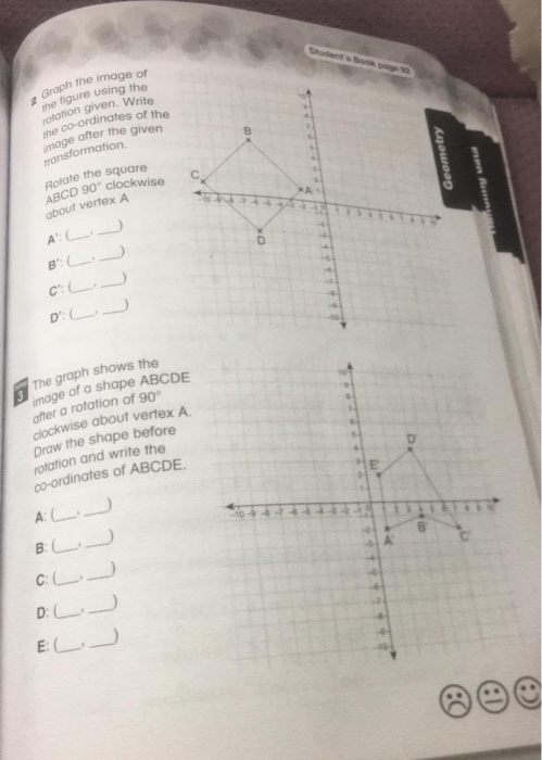 Solved SSB Graph the image of the figure using the rotation | Chegg.com