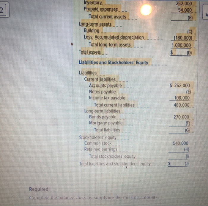 Solved Problem 13-20B. Supply missing balance sheet numbers. | Chegg.com
