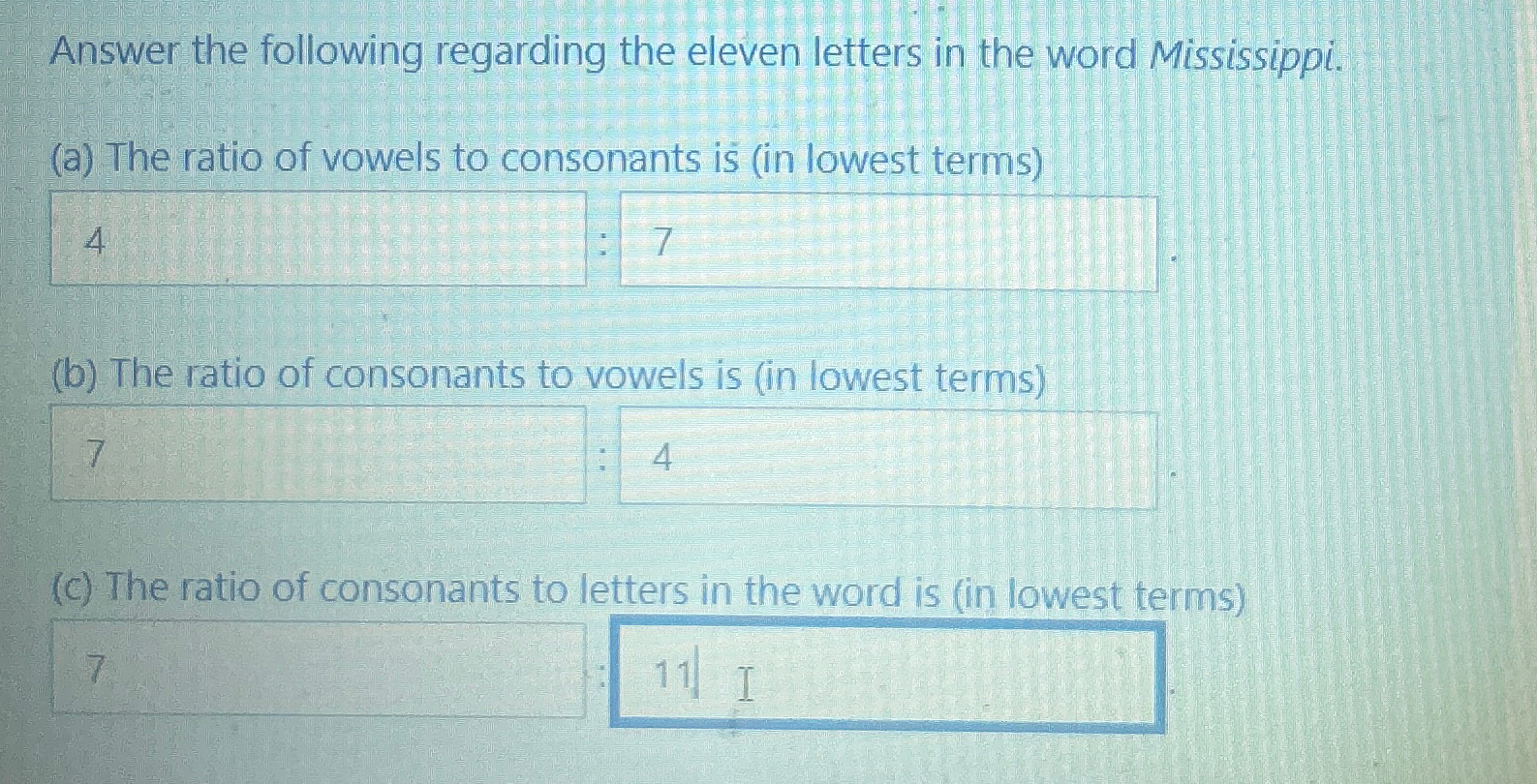 Solved Answer the following regarding the eleven letters in | Chegg.com